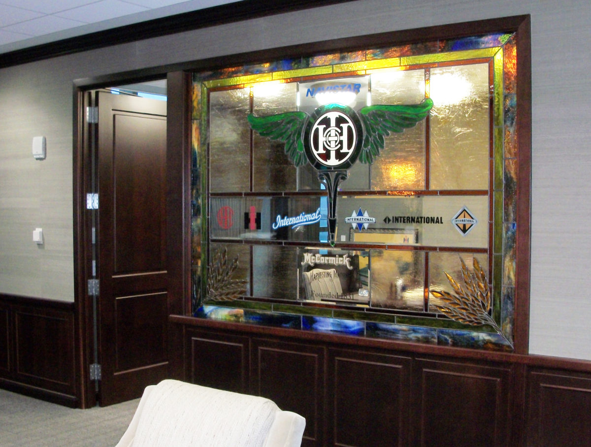 Navistar Corporate Headquarters, Warrenville, IL | Sheri Law Art Glass